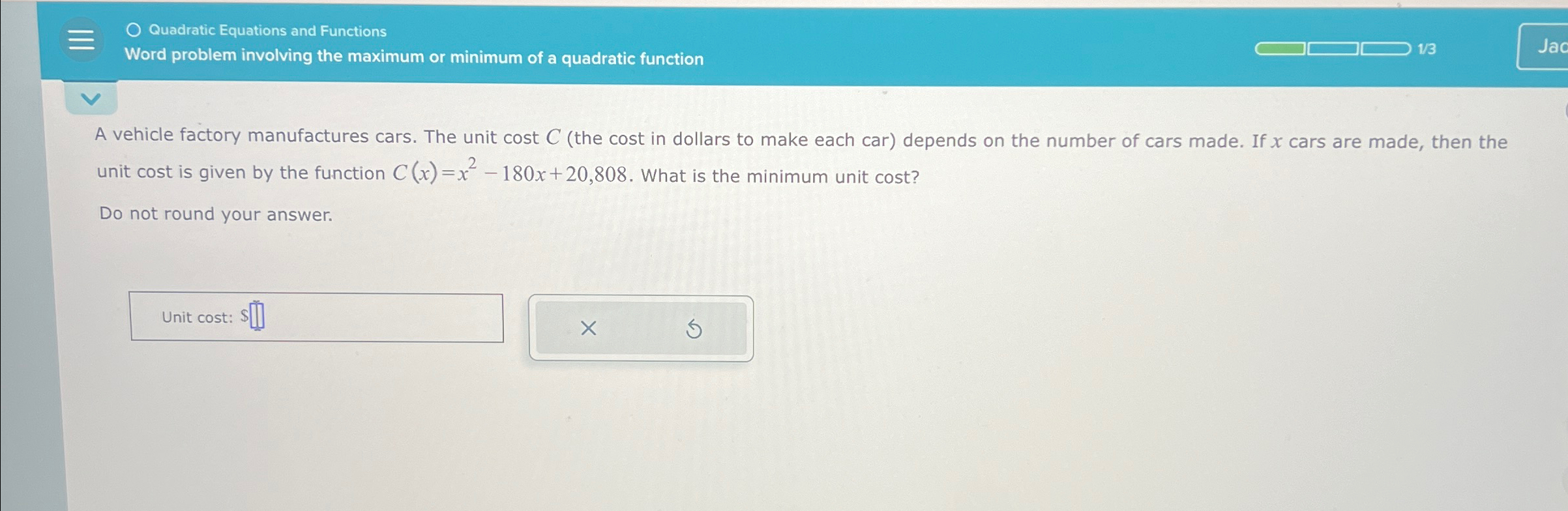 Solved Quadratic Equations and FunctionsWord problem | Chegg.com