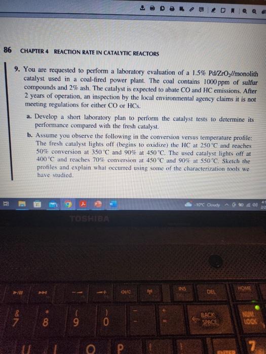 Solved 6 CHAPTER 4 REACTION RATE IN CATALYTIC REACTORS 9. | Chegg.com