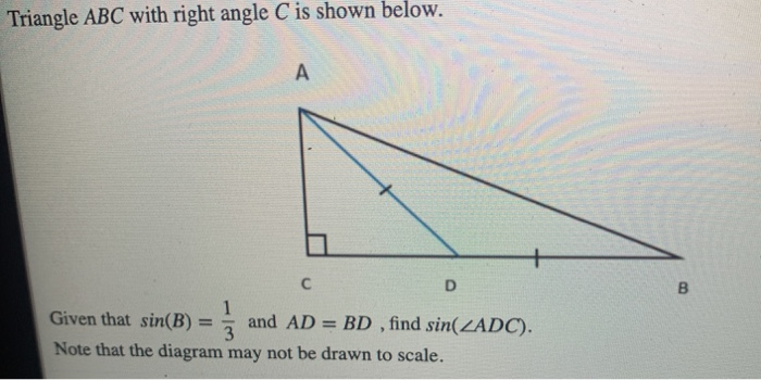 Solved Triangle ABC with right angle C is shown below. A B с | Chegg.com