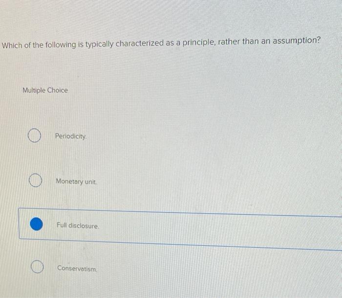 Solved Which of the following is typically characterized as | Chegg.com