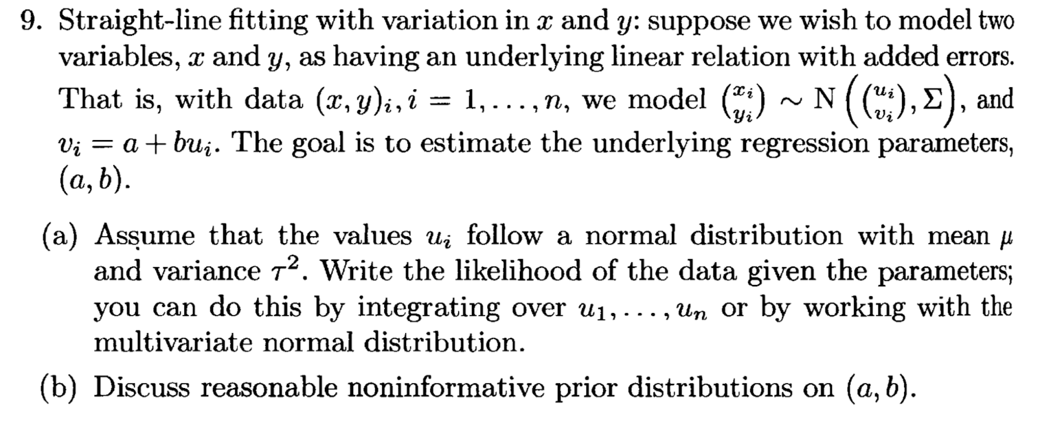 Solved Straight-line fitting with variation in x ﻿and y ﻿: | Chegg.com