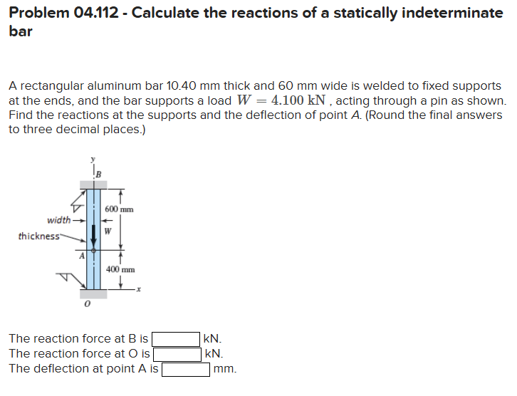 Solved Problem 04.112 - ﻿Calculate the reactions of a | Chegg.com