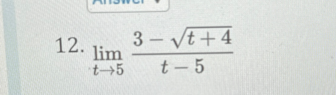 Solved limt→53-t+42t-5 | Chegg.com