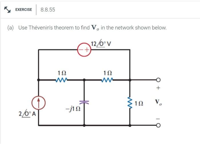 Solved a) Use Thévenin's theorem to find Vo in the network | Chegg.com