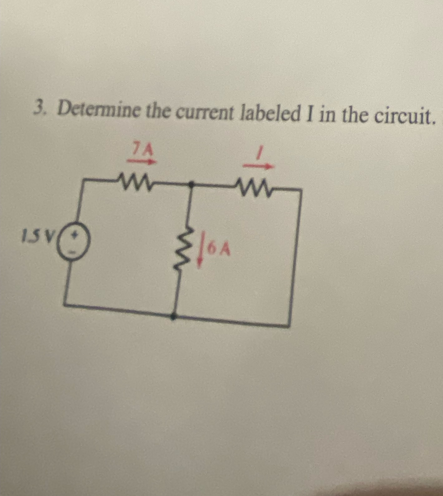 Solved Determine the current labeled I in the circuit. | Chegg.com