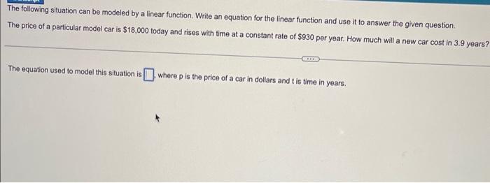Solved The following situation can be modeled by a linear | Chegg.com