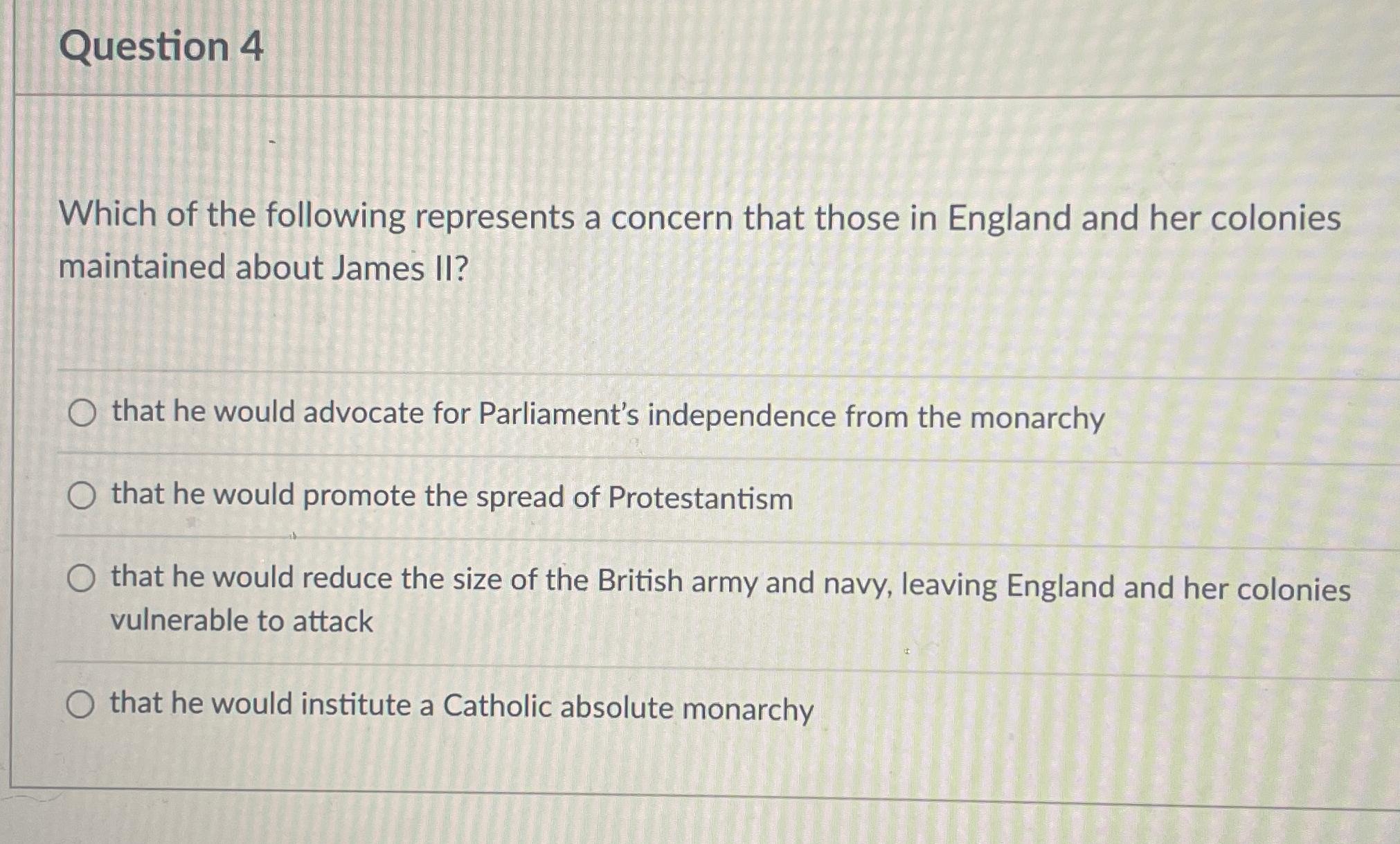 Solved Question 4Which of the following represents a concern | Chegg.com