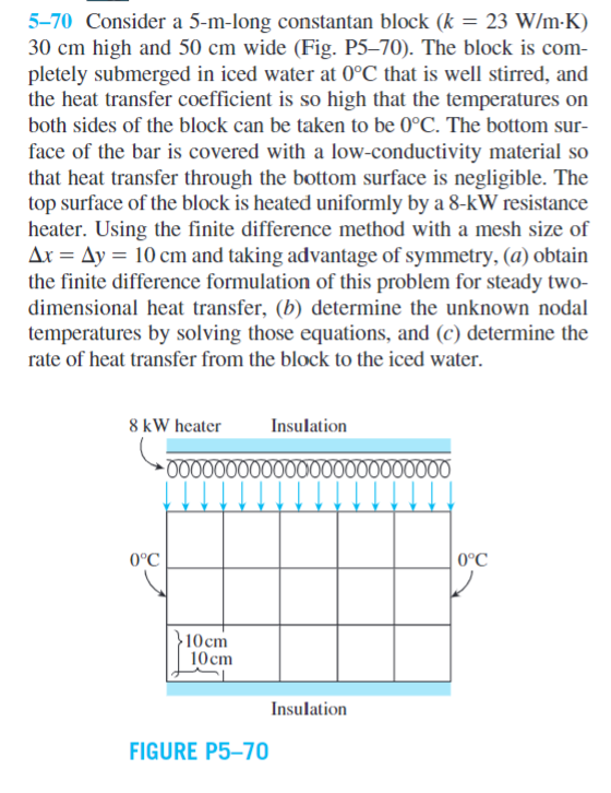 Solved Create matlab code to solve!!!5-70 ﻿Consider a | Chegg.com
