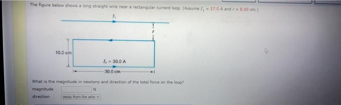 Solved The figure below shows a long straight wire near a | Chegg.com