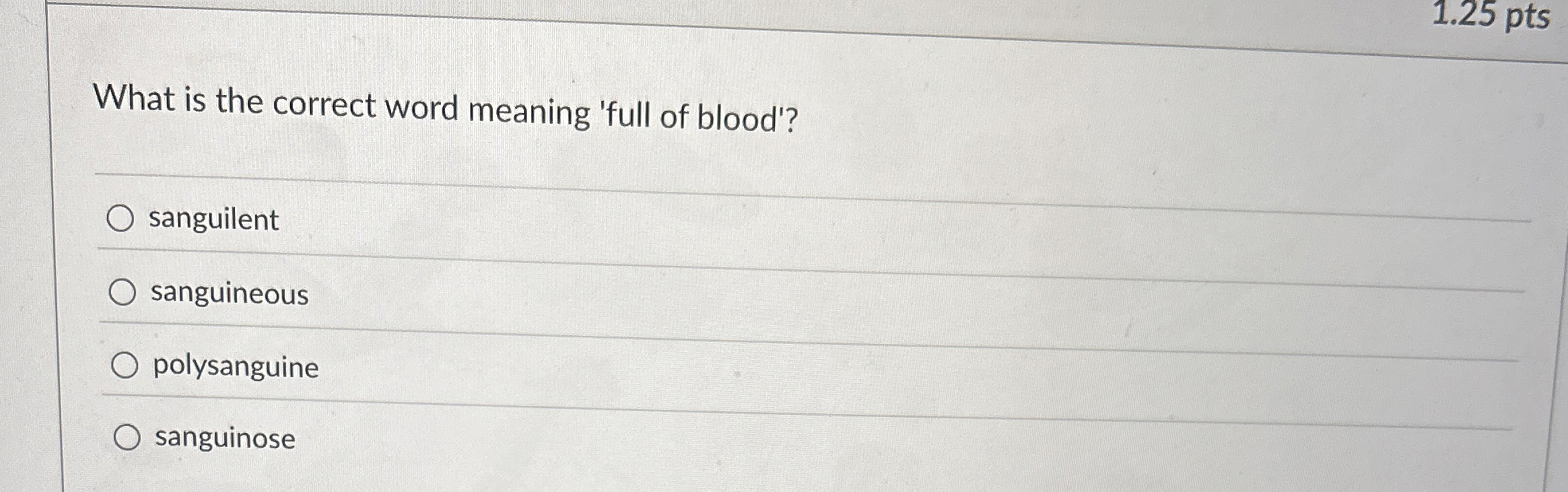 Solved What is the correct word meaning 'full of | Chegg.com