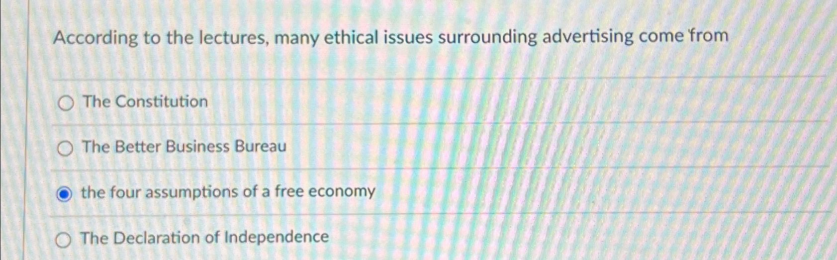 Solved According to the lectures, many ethical issues | Chegg.com