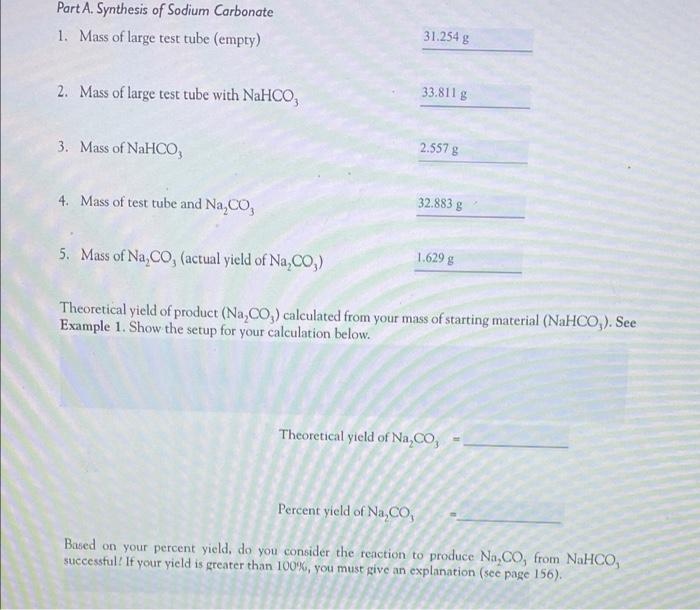 Solved Part B. Preparation of Rochelle Salt 1. Mass of | Chegg.com