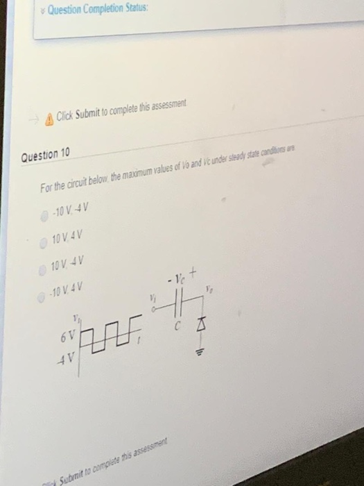 Solved * Question Completion Status: A Click Submit to | Chegg.com