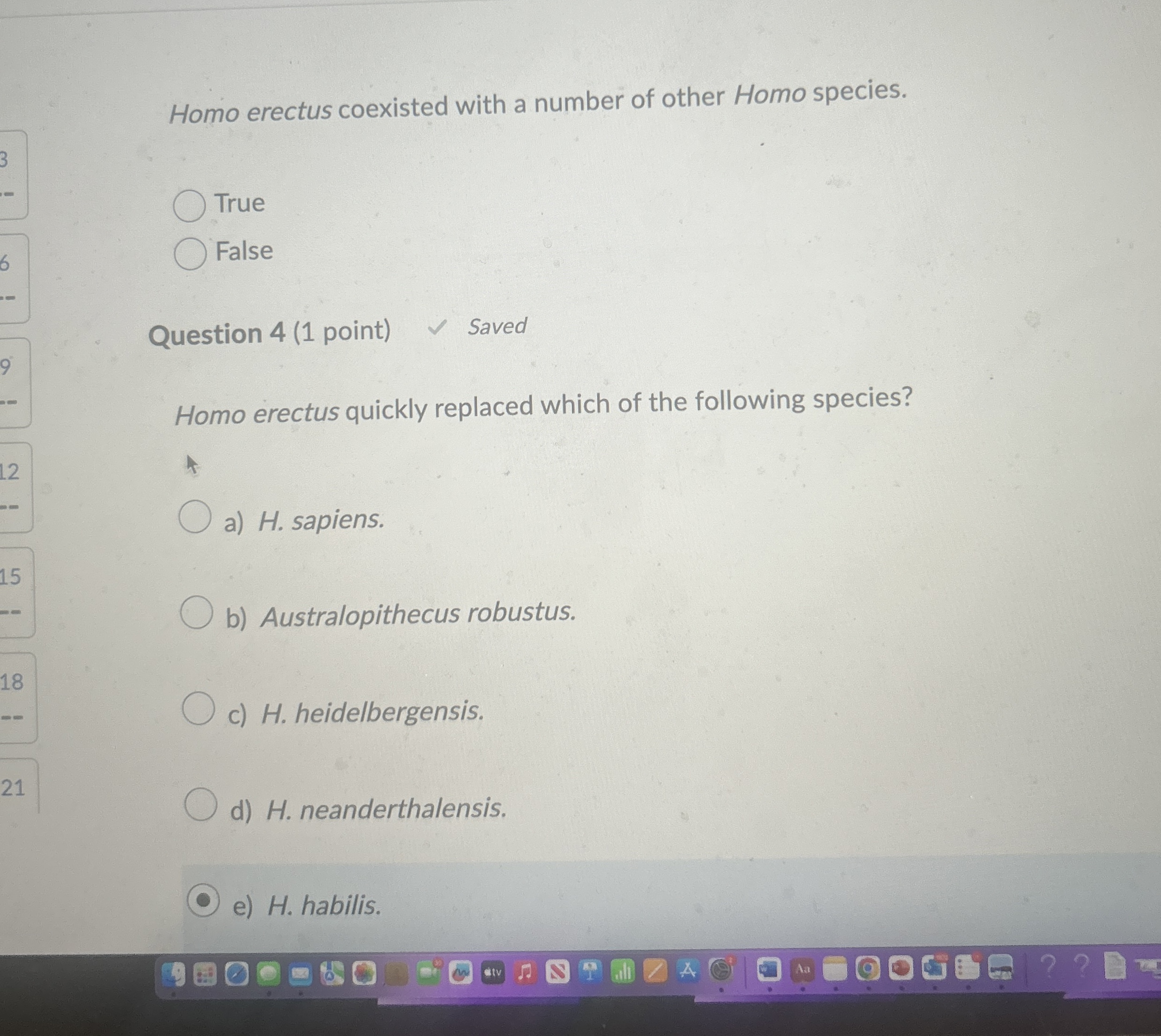 Solved Homo erectus coexisted with a number of other Homo | Chegg.com