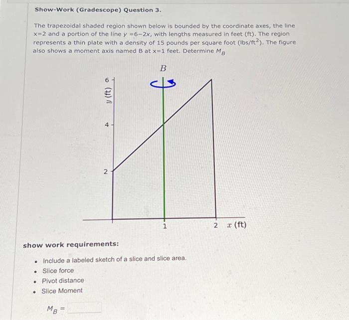 Show-Work (Gradescope) Question 3. The trapezoidal | Chegg.com