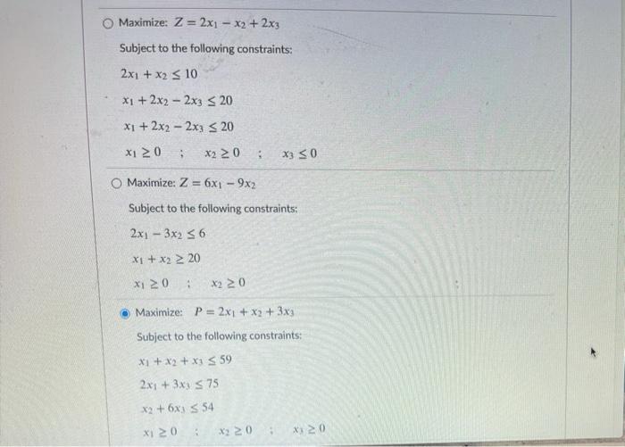Solved Question 1 5 Pts In The Simplex Method Which Of The 