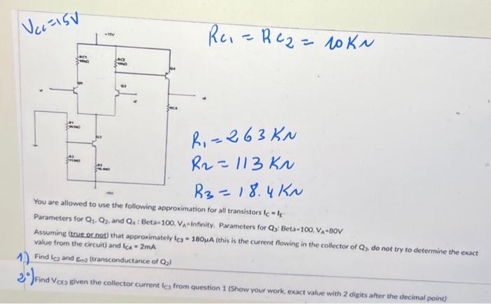 Solved Rc1=Rc2=10KN1=263KN2=113KN33=18.4KN Parameters for | Chegg.com
