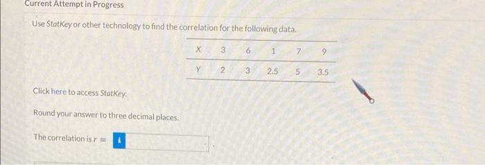 Solved Current Attempt in Progress Use StatKey or other | Chegg.com