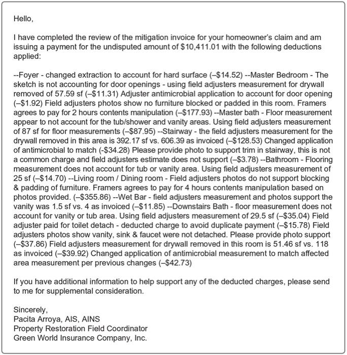 Hello, I have completed the review of the mitigation | Chegg.com