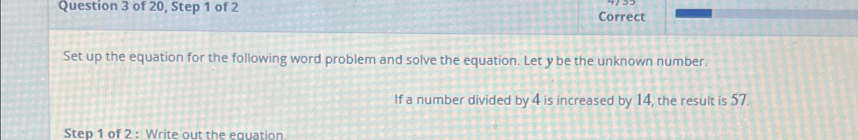 Solved Set up the equation for the following word problem | Chegg.com