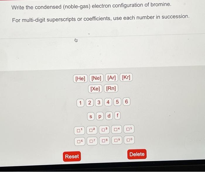 Solved Write the condensed (noble-gas) electron | Chegg.com