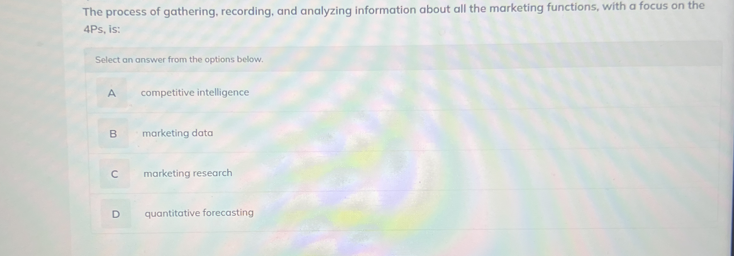 Solved The process of gathering, recording, and analyzing | Chegg.com