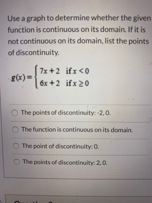 Solved Use a graph to determine whether the given function | Chegg.com
