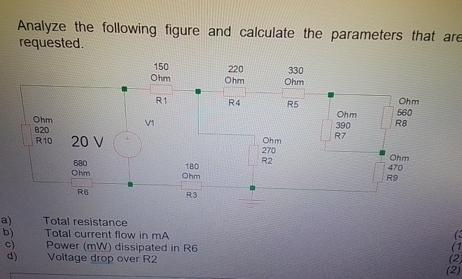 Solved Analyze the following figure and calculate the | Chegg.com