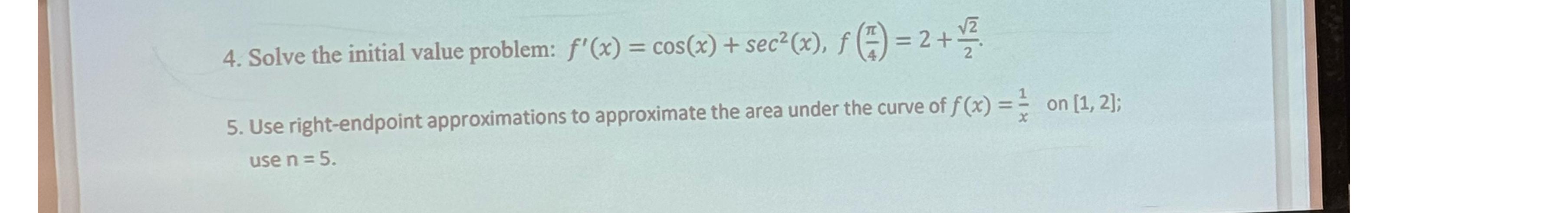 Solved Solve the initial value problem: | Chegg.com