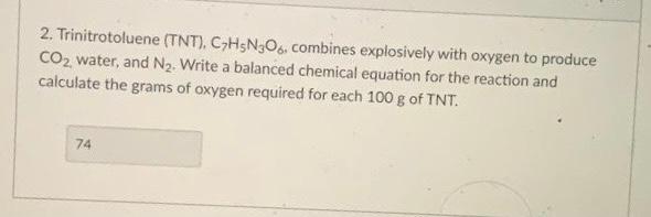 Solved 4. Find the theoretical oxygen demand for the | Chegg.com
