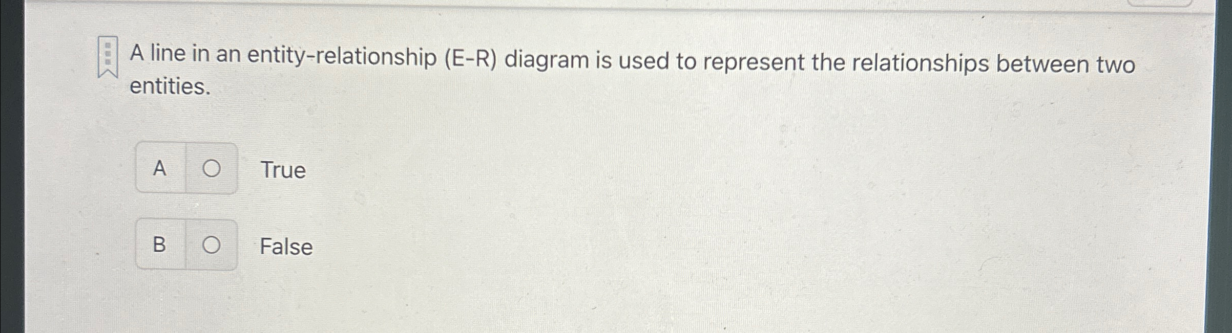 Solved A line in an entity-relationship ( E-R ) ﻿diagram is | Chegg.com