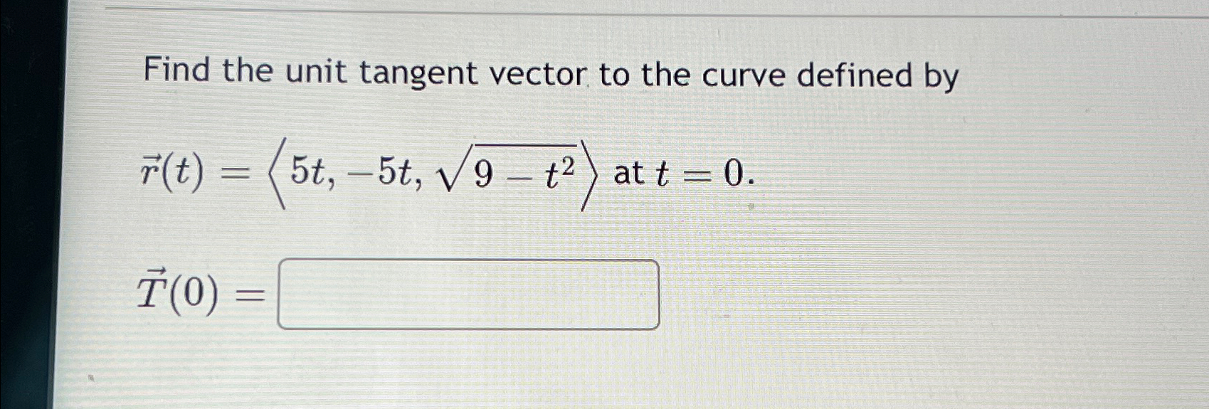 Solved Find the unit tangent vector to the curve defined by | Chegg.com