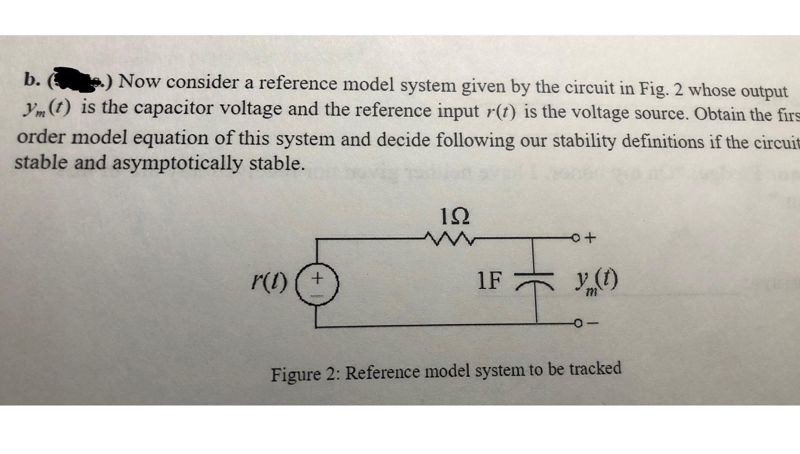 Solved b. (s.) ﻿Now consider a reference model system given | Chegg.com