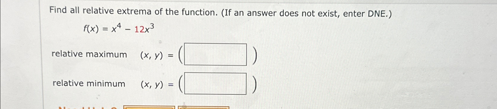 Solved Find all relative extrema of the function. (If an | Chegg.com