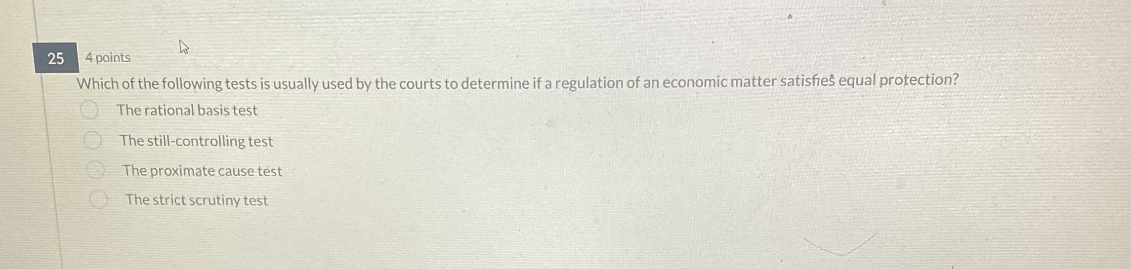 Solved 4 ﻿pointsWhich of the following tests is usually used | Chegg.com