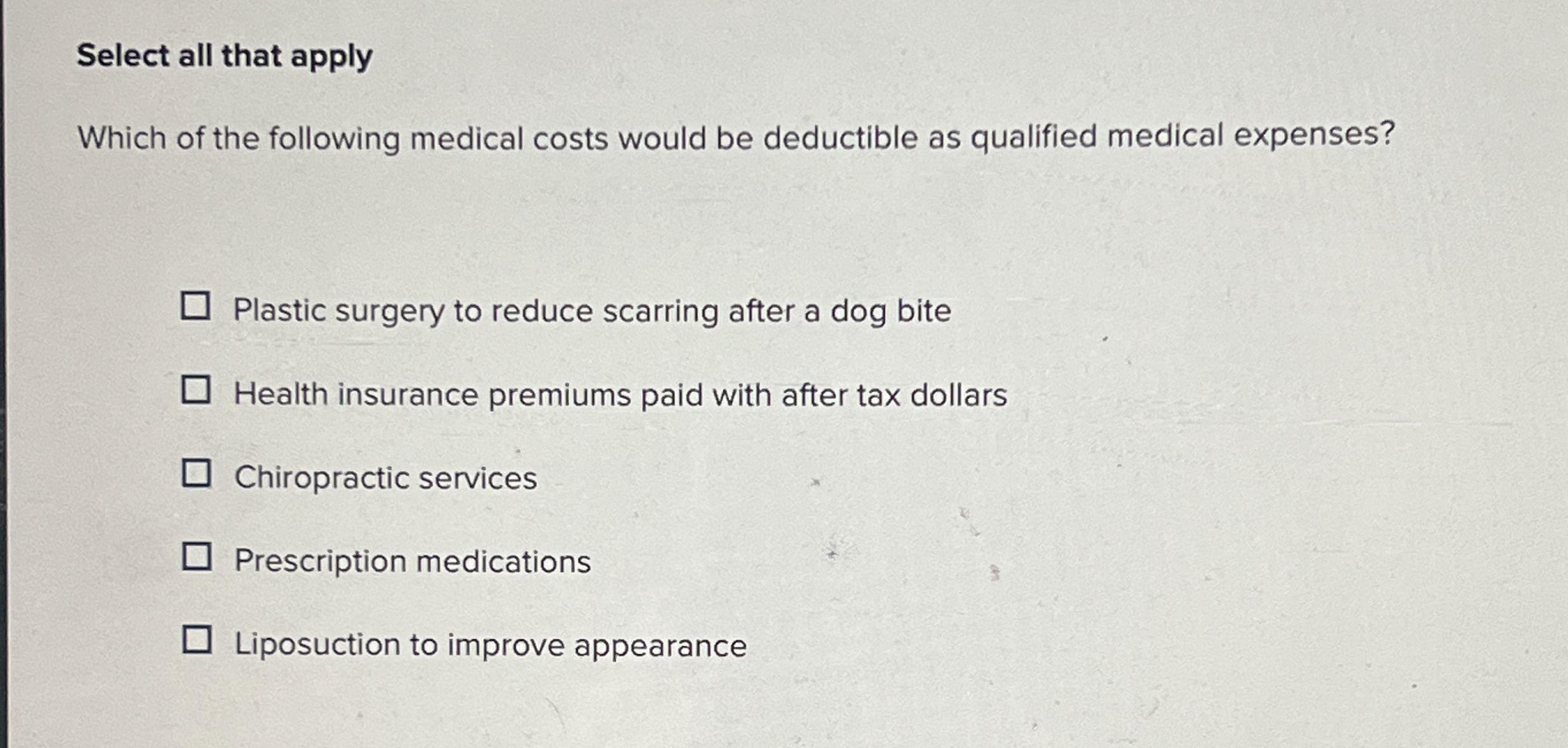 Solved Select all that applyWhich of the following medical | Chegg.com