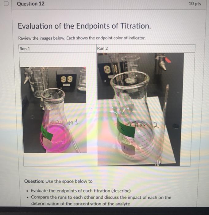 Solved Titration of Dilution 1 --Run 1 Review the images | Chegg.com