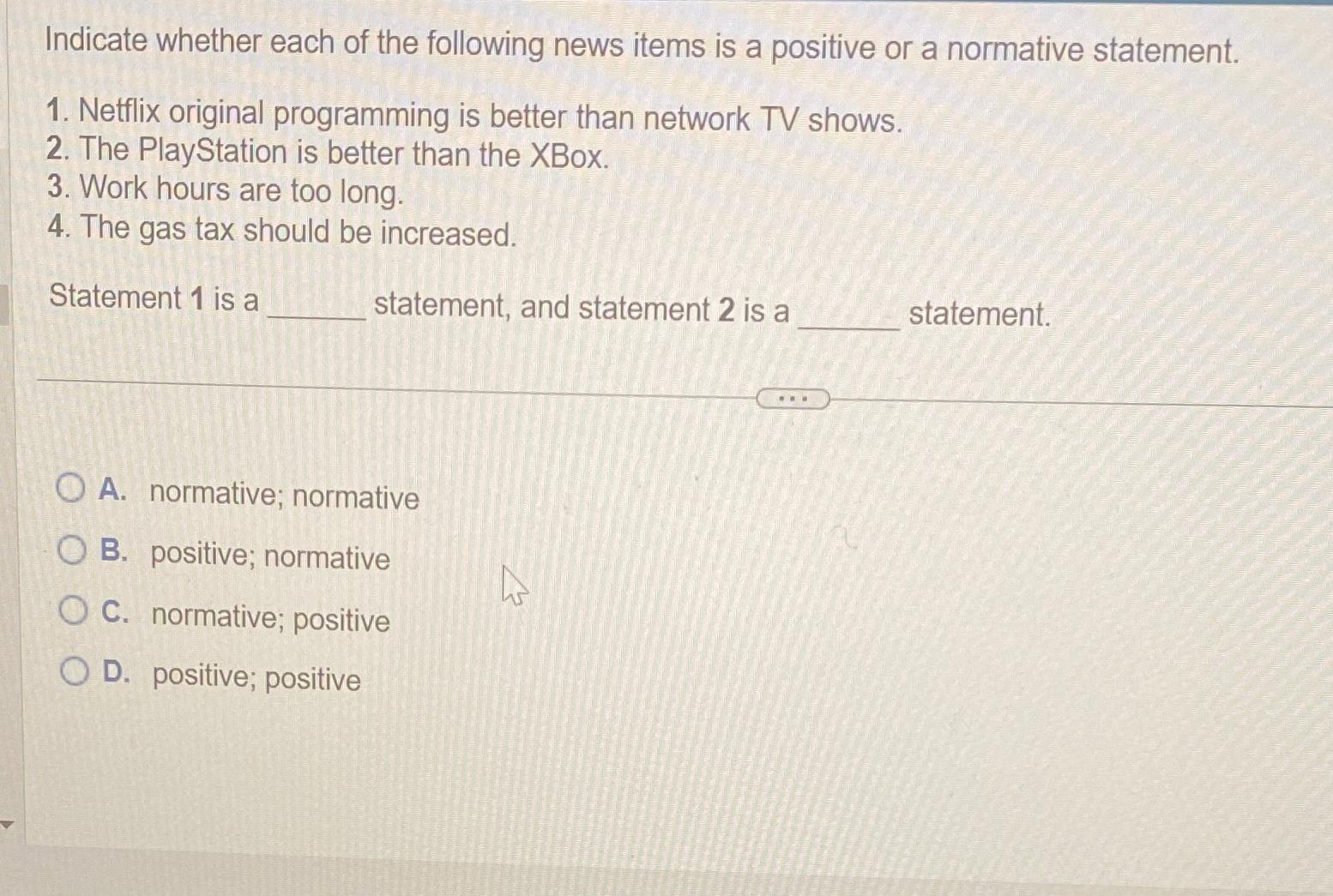 Solved Indicate whether each of the following news items is | Chegg.com