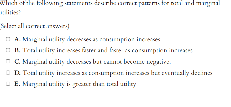 Solved Which of the following statements describe correct | Chegg.com
