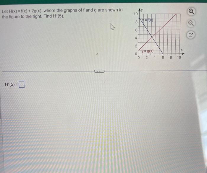 Solved Let H(x)=f(x)+2g(x), where the graphs of f and g are | Chegg.com