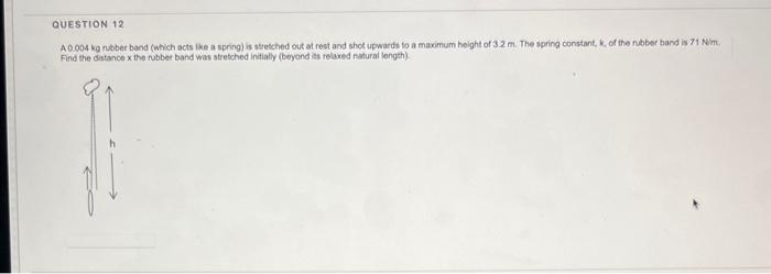 Solved A 0.004 kg nobber bond (which acts t ke a spring) is | Chegg.com