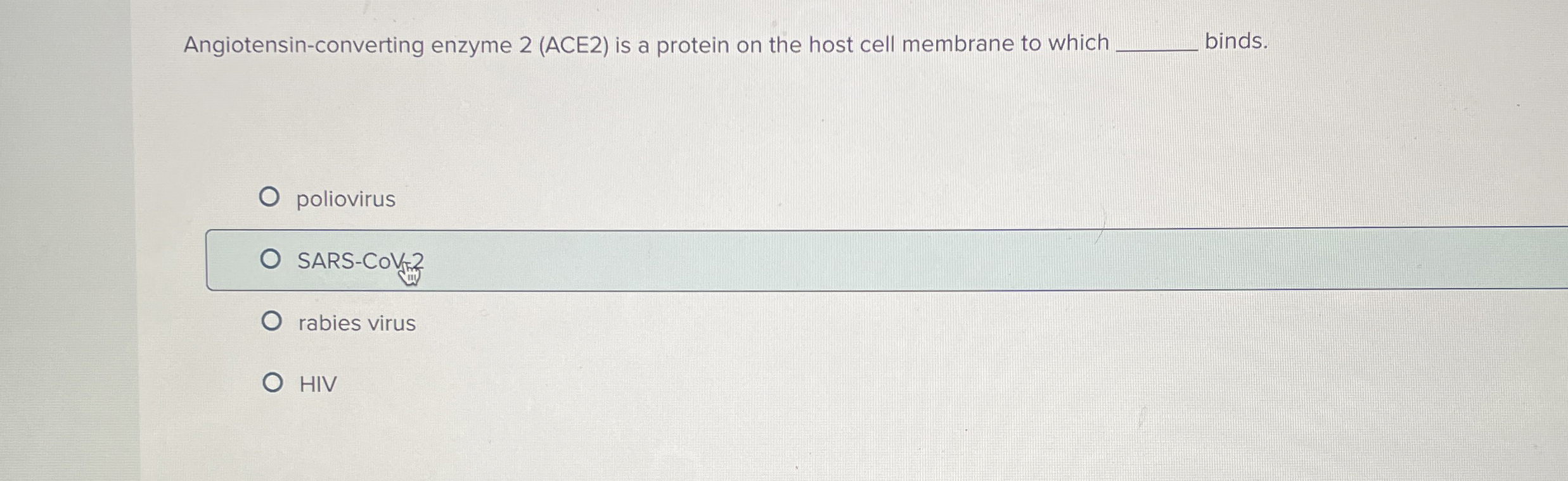 Solved Angiotensin-converting enzyme 2 (ACE2) ﻿is a protein | Chegg.com