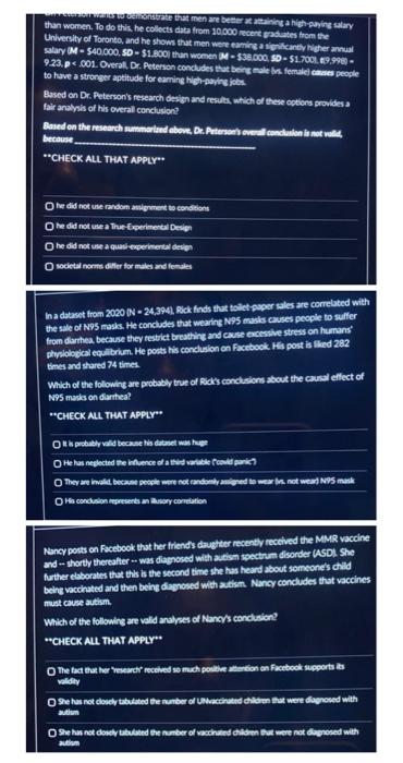 Solved to have a stronger aptitude for eaming hich paping | Chegg.com