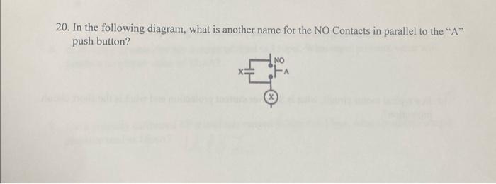 Solved 20. In the following diagram, what is another name | Chegg.com