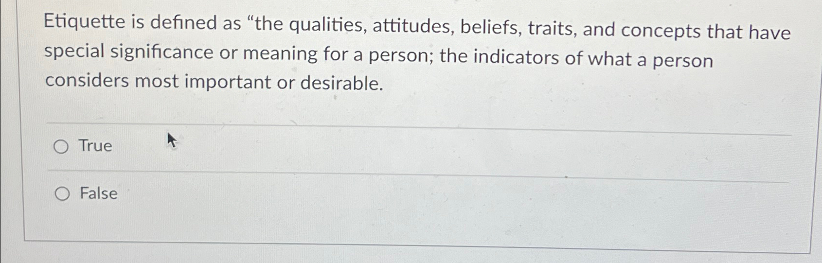 Solved Etiquette is defined as "the qualities, attitudes, | Chegg.com
