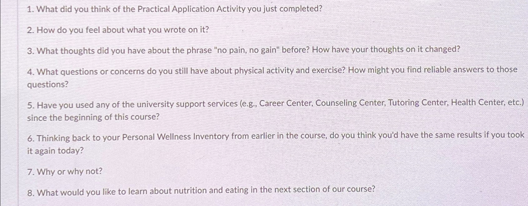 Solved What did you think of the Practical Application | Chegg.com