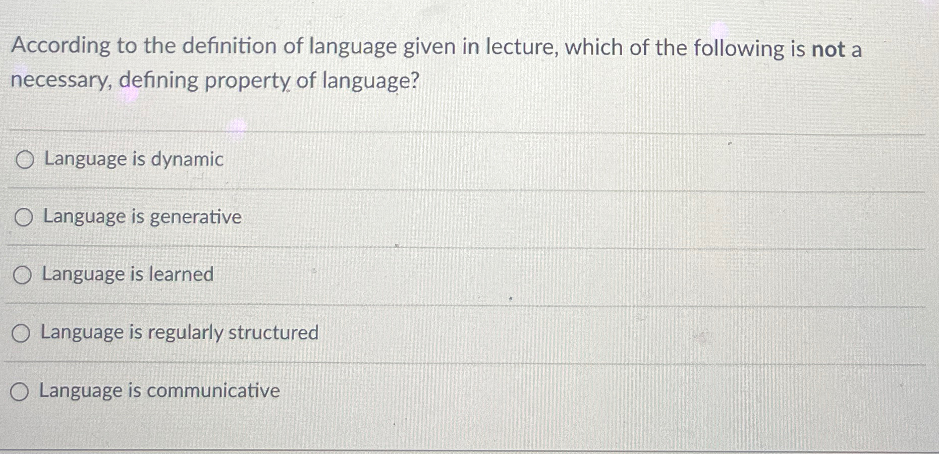 Solved According to the definition of language given in | Chegg.com