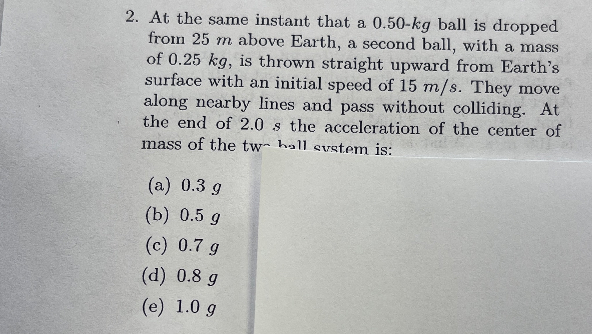 Solved At the same instant that a 0.50-kg ﻿ball is dropped | Chegg.com