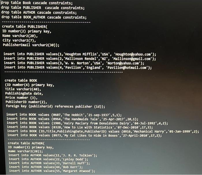 Solved 1. Write a query to display the book title, | Chegg.com