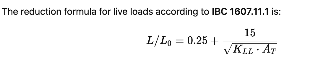 Solved Determine the reduced live load at each floor level | Chegg.com
